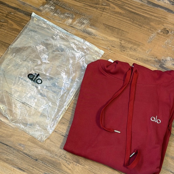 ALO Yoga | Tops | Alo Yoga Red Hoodie | Poshmark